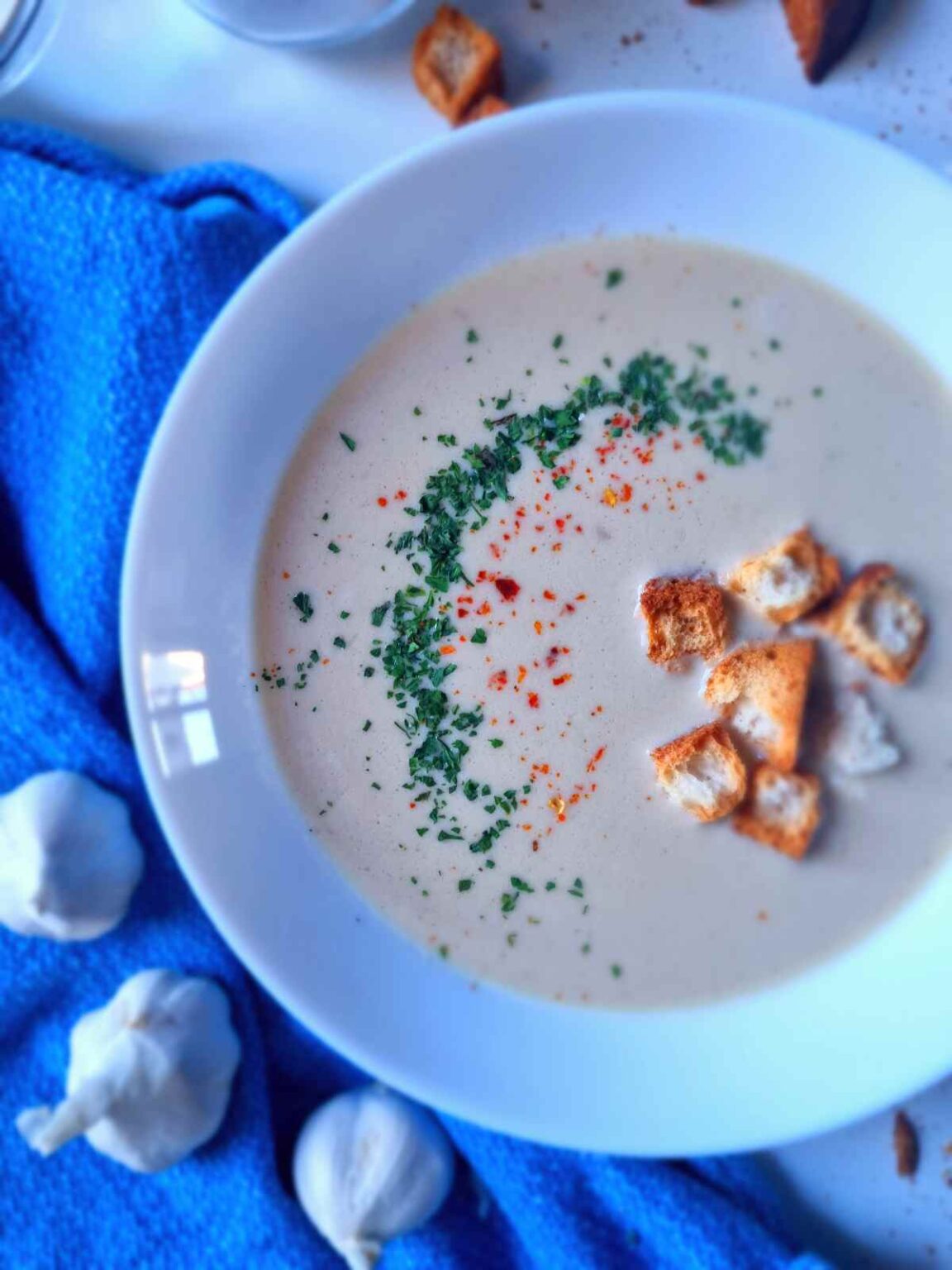 Hungarian Burnt Garlic Soup - Natasha's Home