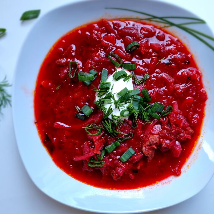 Traditional Ukrainian Borscht Recipe (Beet Soup) - Natasha's Home